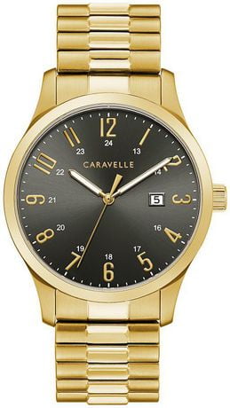 Caravelle Mens Gold-Tone Quartz Watch - Walmart.ca