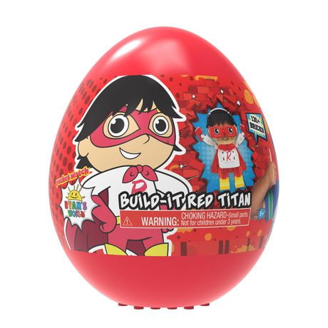 Ryan’s World Build-It Egg, Red Titan, over 100-bricks | Walmart Canada