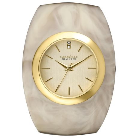 Click here for Caravelle Ladies Gold-Tone Quartz Watch Gold Stand... prices