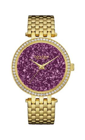 Click here for Caravelle Ladies Gold-Tone Quartz Watch Gold Stand... prices