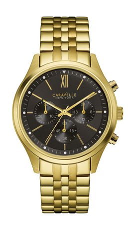 Click here for Caravelle Mens Gold-Tone Quartz Watch Gold Standar... prices