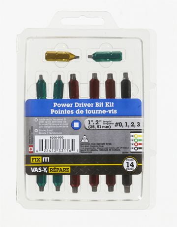Assorted Power Driver Bit Kit 14 Pieces - Walmart.ca