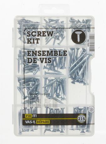 Wood Screw Kit 215 Pieces - Walmart.ca
