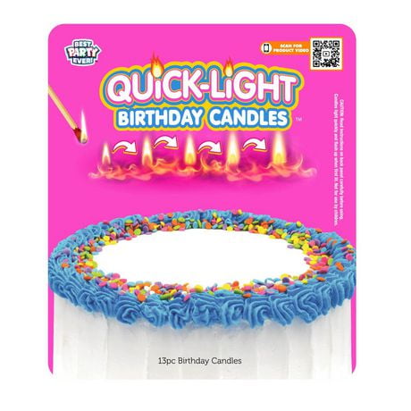 Quick Light Birthday Candles HAPPY BIRTHDAY Rainbow Glitter 13 pc ...