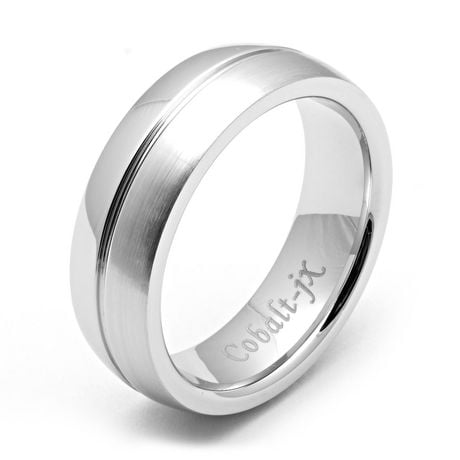 Men's Half Round Cobalt Ring With Center Groove Size 14 | Walmart Canada