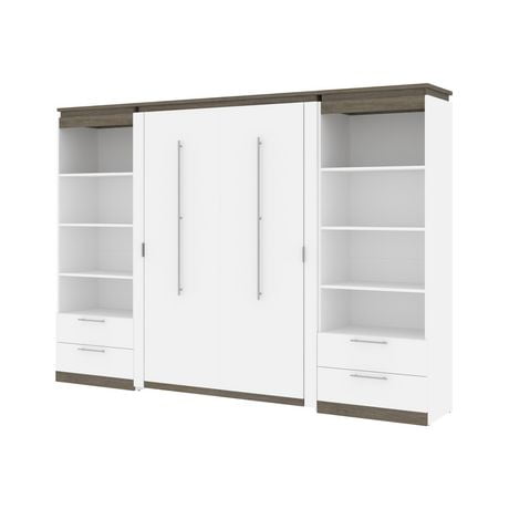 Click here for Bestar Orion Full Murphy Bed & 2 Shelving Units Wi... prices