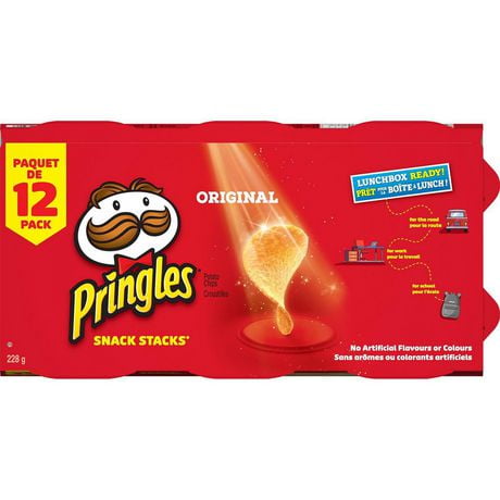 Pringles Snack Stacks Original Potato Chips, 12x19g | Walmart Canada