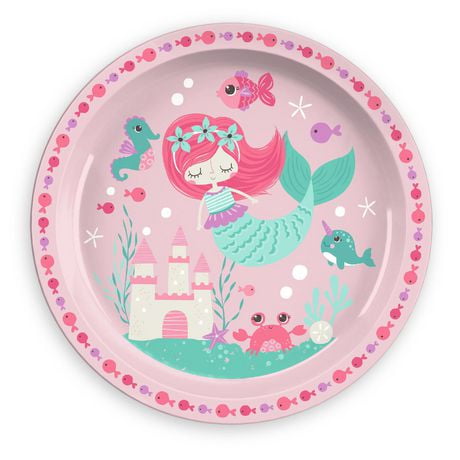 Click here for Mainstays Kids Round Plate - Mermaid Pink prices