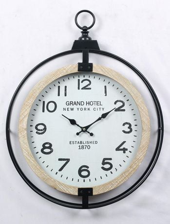 Click here for Homeaccent Rustic Metal Clock 22 Brown & Black 22... prices