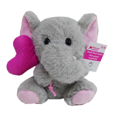Way To Celebrate Small Elephant with heart plush,7inch - Walmart.ca
