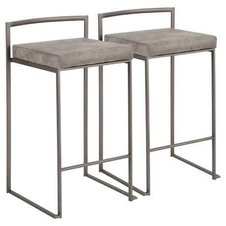Click here for Fuji Industrial Counter Stool By Lumisource Grey N... prices