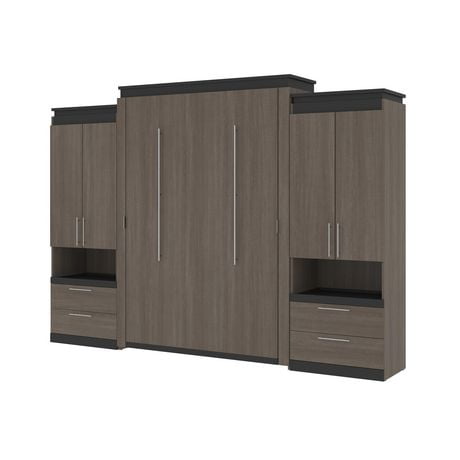 Click here for Bestar Orion Queen Murphy Bed & 2 Storage Cabinets... prices
