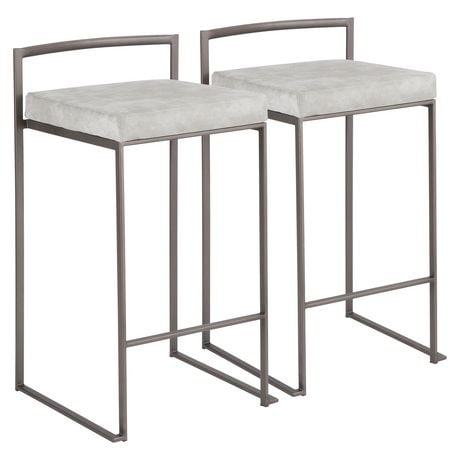 Click here for Fuji Industrial Counter Stool By Lumisource Grey prices