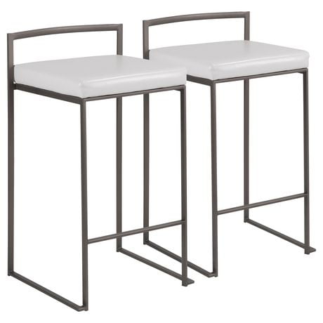 Click here for Fuji Industrial Counter Stool By Lumisource White... prices