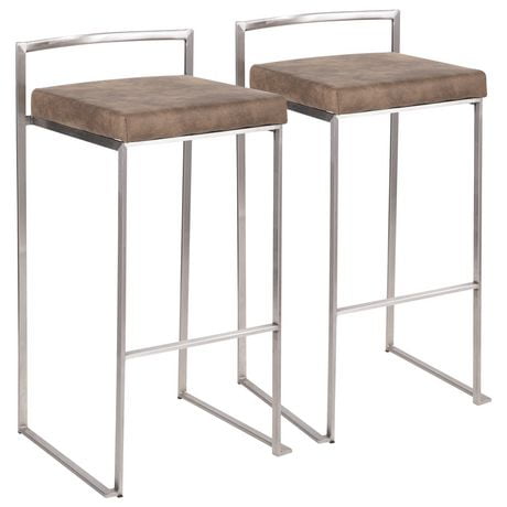 Click here for Fuji Contemporary Barstool By Lumisource Brown prices