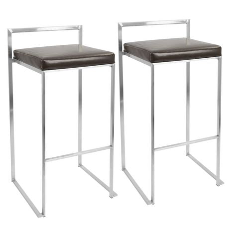 Click here for Fuji Contemporary Barstool By Lumisource Brown prices