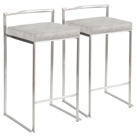 Click here for Fuji Contemporary Counter Stool By Lumisource Grey prices