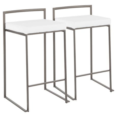 Click here for Fuji Industrial Counter Stool By Lumisource White... prices