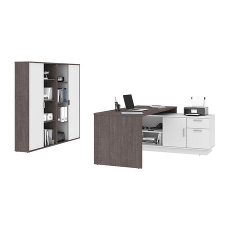 Click here for Bestar Equinox 3-Piece Set Including 1L-Shaped Des... prices