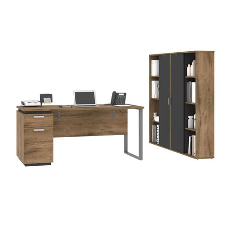 Click here for Bestar Aquarius 3-Piece Set Including A Desk With... prices