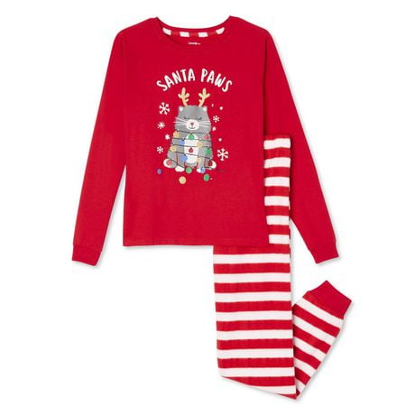 George Girls Holiday Pajamas 2-Piece Set - Walmart.ca