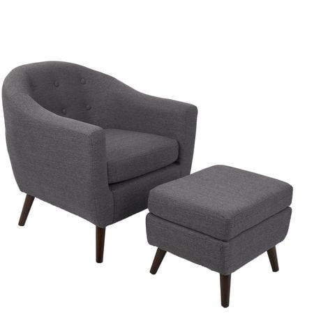 Click here for Rockwell Mid-Century Modern Chair With Ottoman By... prices