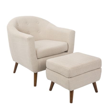 Click here for Rockwell Mid-Century Modern Chair With Ottoman By... prices