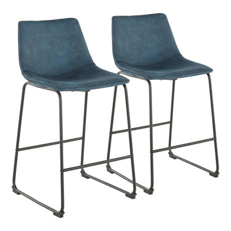 Click here for Duke Industrial Barstool By Lumisource Blue prices