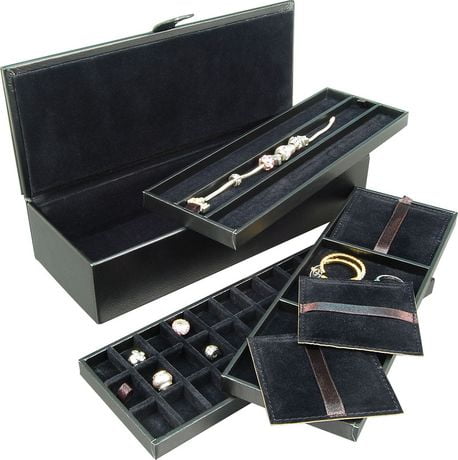 Click here for Gunther Mele Ainsley Jewellery Box Black Rectangul... prices