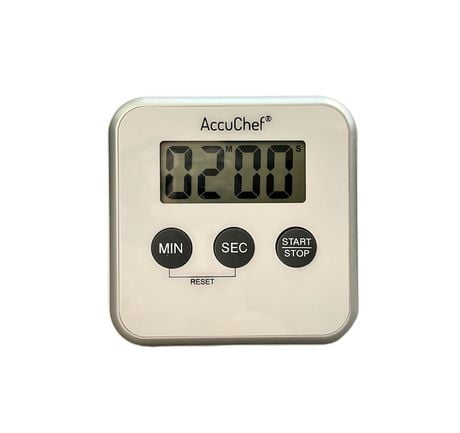 AccuChef Digital Timer, Model 2105, black or white, plastic, 99 mins ...