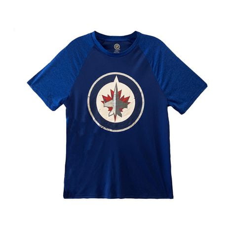 Click here for Nhl Mens Distressed Boarding Winnipeg Raglan T-Shi... prices
