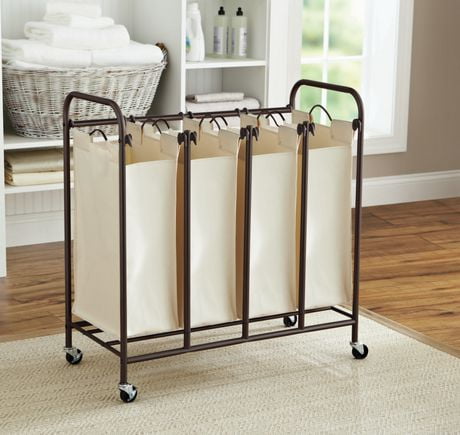 Click here for Tidyliving 4-Bag Laundry Sorter Bronze Beige Regul... prices