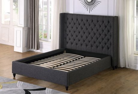Click here for Brassex Inc Venetian Queen Platform Bed  Grey Grey... prices