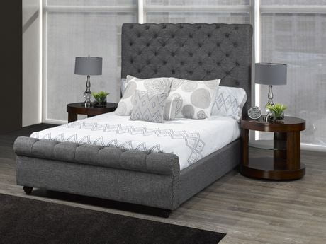 Click here for Brassex Inc Victoria King Platform Bed  Grey Grey... prices