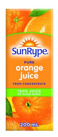 Sun-Rype Products Ltd Sun-Rype Unsweetened Orange 100% Juice - 5x200ml ...