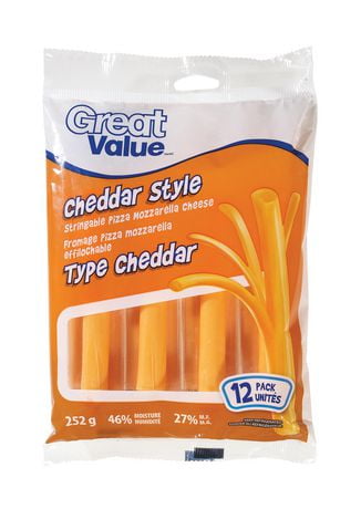 Great Value - Stringable Cheese - Cheddar | Walmart Canada