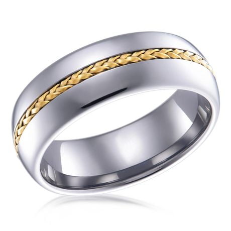 Click here for Quintessential Mens Tungsten 8Mm Gold Plated With... prices