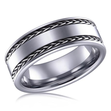 Click here for Quintessential Mens Tungsten 8Mm With Stainless St... prices
