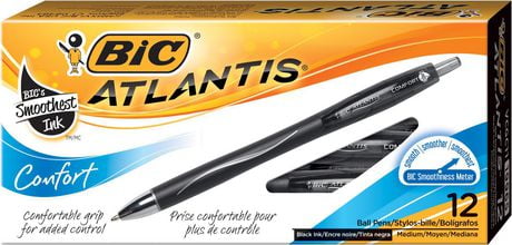 Click here for Bic Atlantis Comfort Ball Pen Retractable Black Me... prices