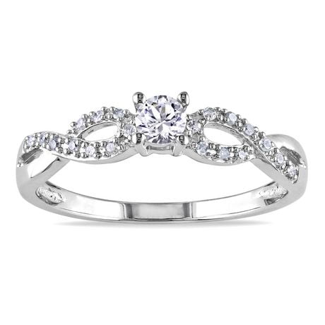 Click here for Miabella 0.25 Carat Total Weight Created White Sap... prices