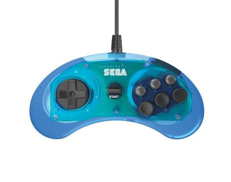 Sega Genesis Mini 6 Button USB Controller - Clear Blue | Walmart Canada