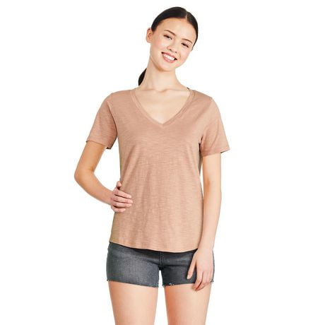 George Women's V-Neckline Tee - Walmart.ca