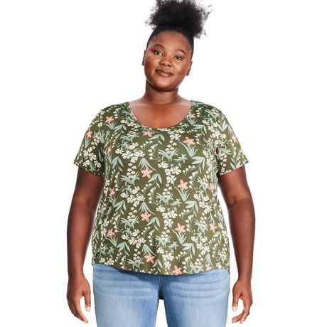 George Plus Women's Voop Neckline Tee - Walmart.ca