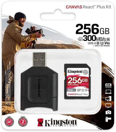 Click here for Kingston 256Gb Sdxc Canvas React Plus 300Mb/S Read... prices