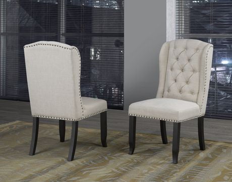 Click here for Brassex Inc Memphis Dining Chair With Nail Head Tr... prices