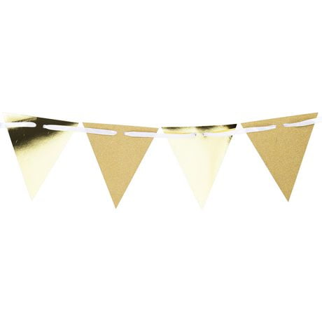 Creative Converting Gold Glitter Flag Banner, 1 Piece - Walmart.ca