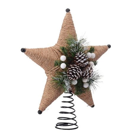 Holiday Time 12in Hemp Twine Star Tree Topper - Walmart.ca