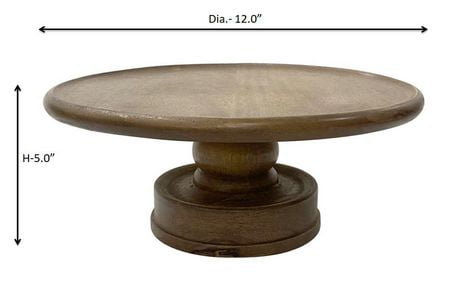 FRAÎCHE Holiday Mango Wood Cake Stand, 12-in, Cake Stand - Walmart.ca