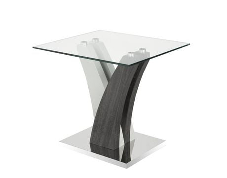 Click here for Brassex Inc Jerome End Table  Grey/White Grey/Whit... prices