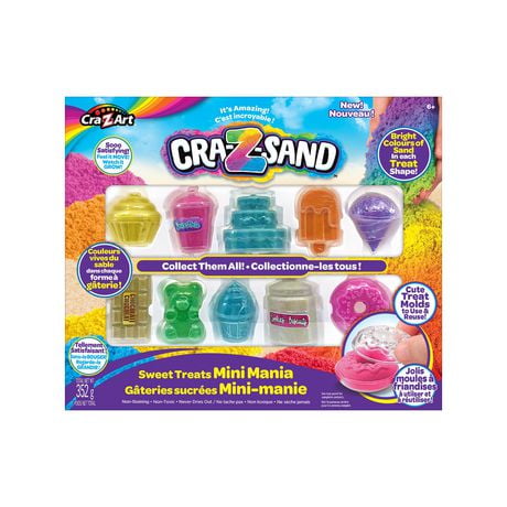 Cra-Z-Art Cra-Z-Sand Sweet Treats Mini Mania Sensory Sand, Collectable ...